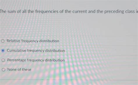 The Sum Of All The Frequencies Of The Current And The