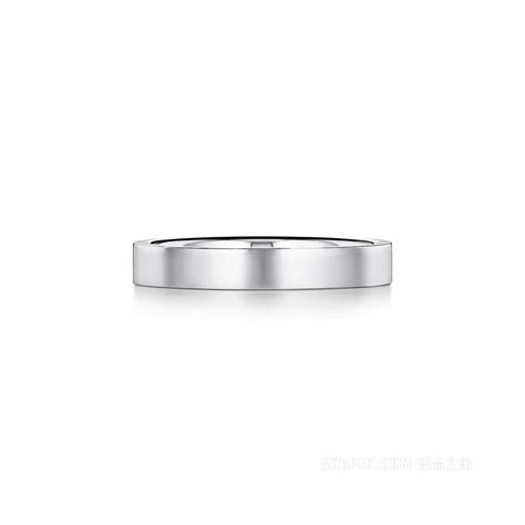 【tiffany蒂芙尼】tiffany And Co® 系列铂金戒指，宽 3 毫米。 60001904 搜品之家