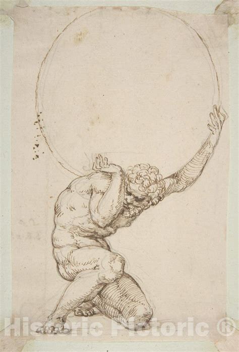 Art Print Baldassare Tommaso Peruzzi Crouching Figure Of Atlas