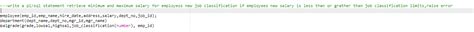 Solved Write A Plsql Statement Retrieve Minimum And