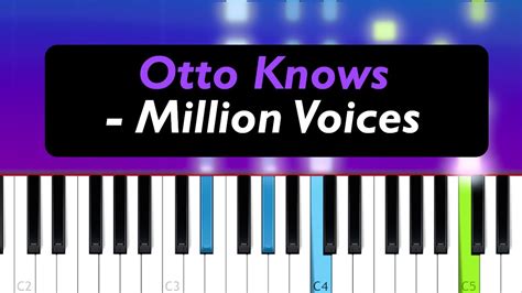 Otto Knows Million Voices Piano Tutorial YouTube
