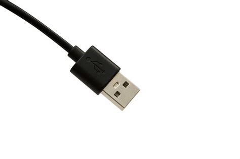 Premium Photo Black Usb Cable On White Background
