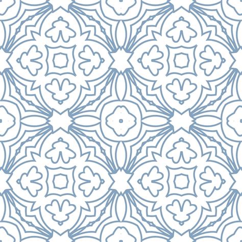 Premium Vector Abstract Thin Line Curly Seamless Pattern Linear Ornamental Geometric