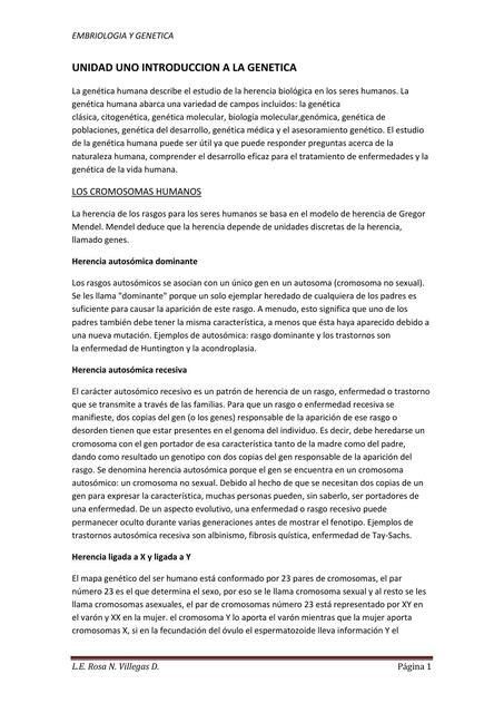 Unidad Uno Introduccion A La Genetica Rosa Nayheli Udocz