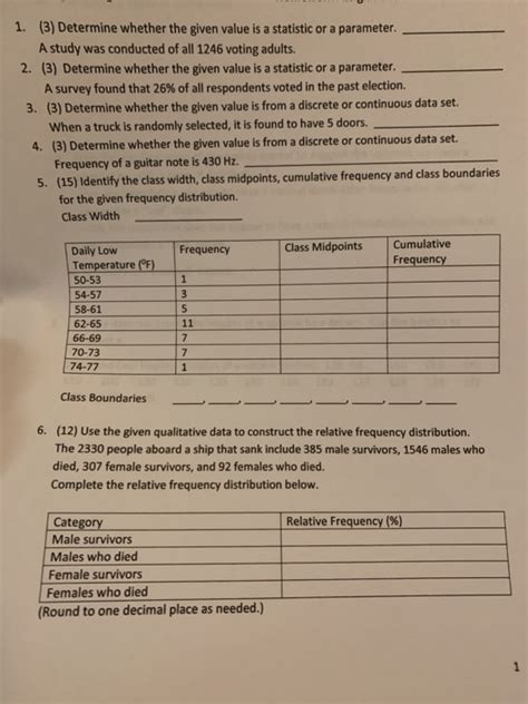 solved 1 3 determine whether the given value is a