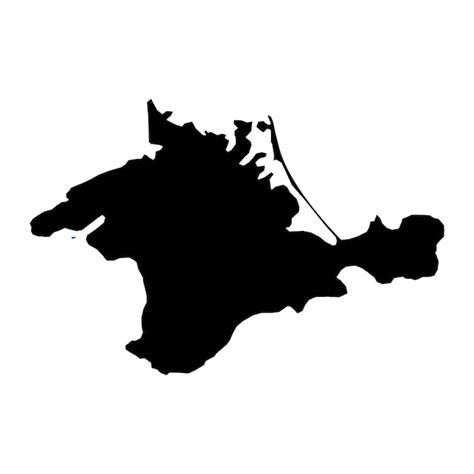 크림 반도 벡터 일러스트 레이 션의 지도 프리미엄 벡터