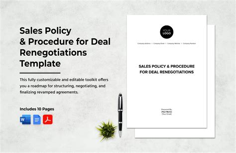 Sales Policy And Procedure For Deal Renegotiations Template In Word Pdf