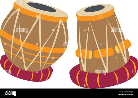 Indian Classical Tabla Wooden Percussion Drum Instrument Stock Vector Image And Art Alamy