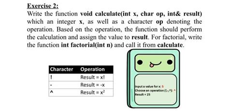 Solved Exercise 2 Write The Function Void Calculateint X