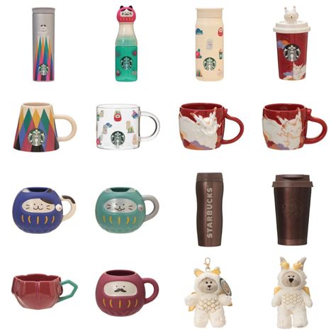 【布瓜在這裡】日本 星巴克starbucks新年限定款 龍年限定杯 保溫瓶 達摩杯 耐熱玻璃杯 馬克杯 兔子熊吊飾 蝦皮購物