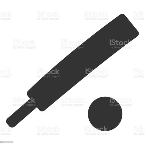 크리켓 아이콘입니다 흰색 배경에 격리된 평면 스타일 벡터 일러스트 레이 션 Inning에 대한 스톡 벡터 아트 및 기타 이미지 Inning 개념 검은색 Istock