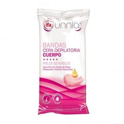 Pack 12 uds Ifa Unnia Bandas Cera Depilatoria Fría Corporal 10