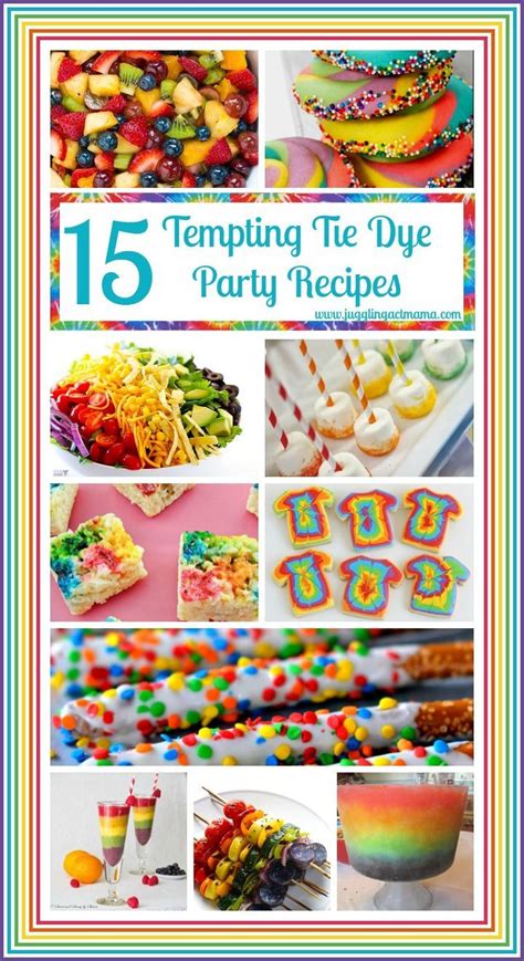 15 Tempting Tie Dye Party Recipes Tie Dye Birthday Tie Dye Birthday