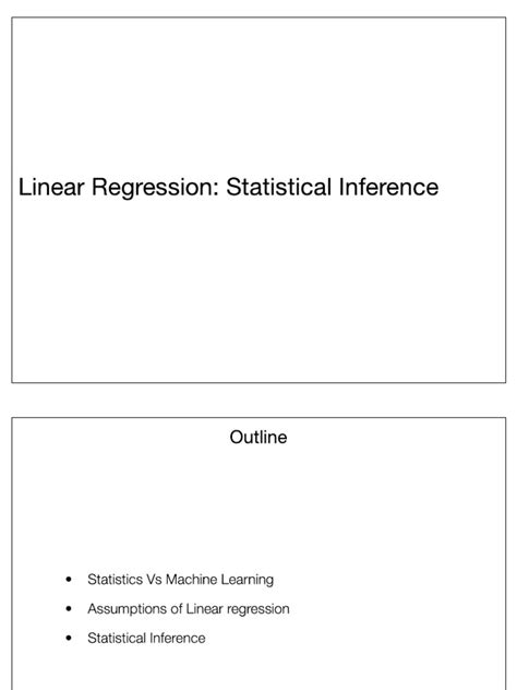 Lecture Slides Linear Regression Assumptions And Statistical