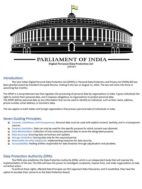 Key Points Of Dpdp Act 2023 Pdf