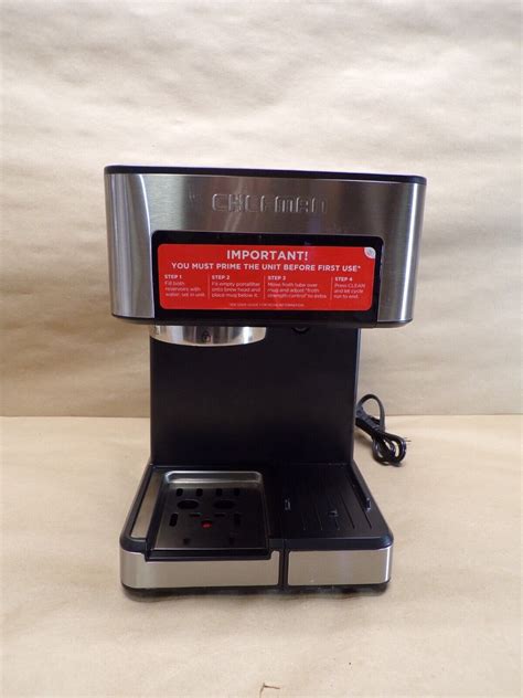 Chefman Barista Pro Espresso Machine Stainless Steel 1 8 Liters