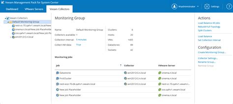Veeam Collectors Tab Veeam MP For VMware User Guides