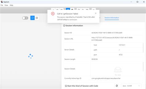 Unable To Start Session In Appium Inspector Support Appium Discuss