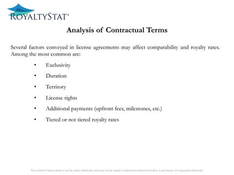 Comparability Analysis Using Royalty Rates Ppt