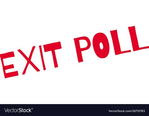 Exit Poll Rubber Stamp Royalty Free Vector Image