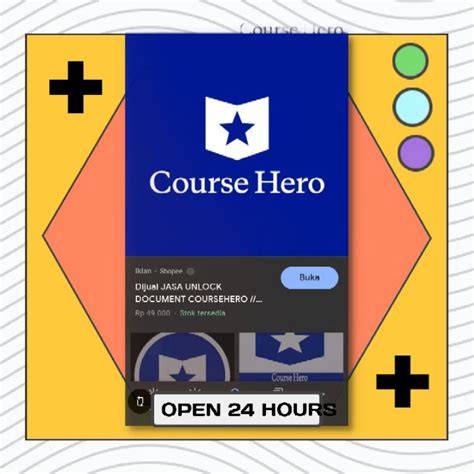 Jual 24 Jam Online Unlock Course Hero Shopee Indonesia