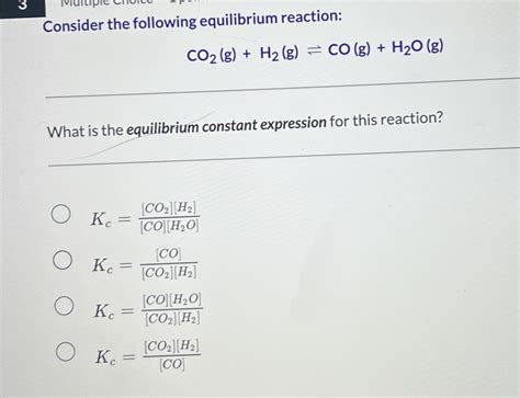 Solved Consider the following equilibrium | Chegg.com