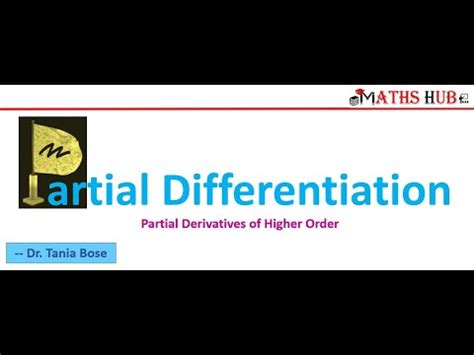 Partial Derivatives Of Higher Order Partial Differentiation Part 5 YouTube