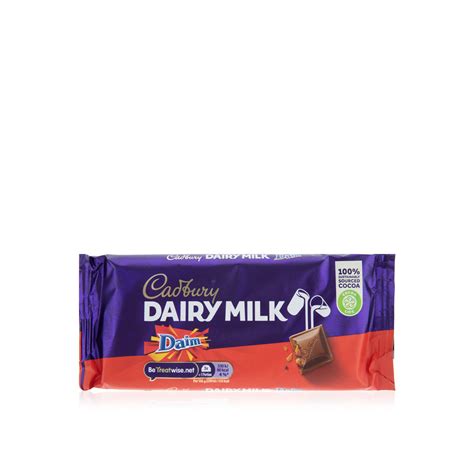 Cadbury Dairy Milk Daim Chocolate Bar 120g Spinneys Uae