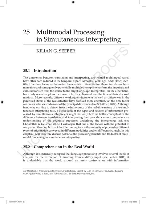 Pdf Multimodal Processing In Simultaneous Interpreting