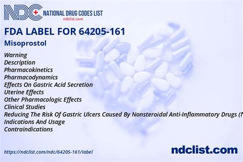 Fda Label For Misoprostol Indications Usage And Precautions