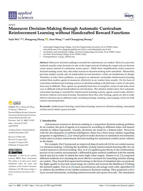 Maneuver Decision Making Through Automatic Curriculum Reinforcement Learning Without Handcrafted