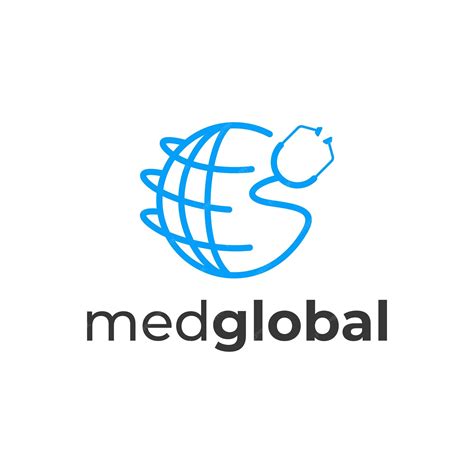Стетоскоп глобус логотип здравоохранение и медицинский дизайн векторная