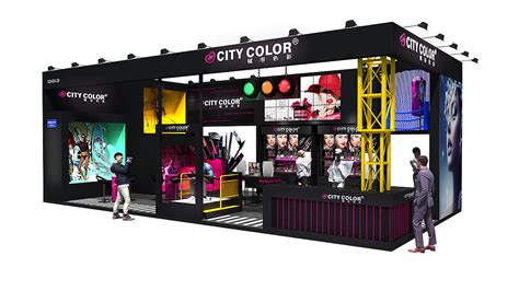 时尚彩妆美容展会展位快闪店3d效果图设计制作shejilion 站酷zcool