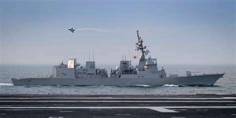 Jmsdf Js Suzutsuki Dd 117 Escorting French Navy Carrier Strike Group