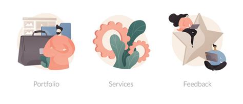 Corporate Website Menu Bar Abstract Concept Vector Image