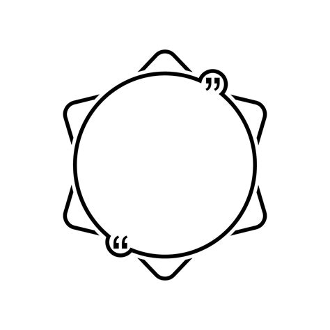 Text Box Line Vector Outline Text Box Template Comment Vector Quote Line Shape