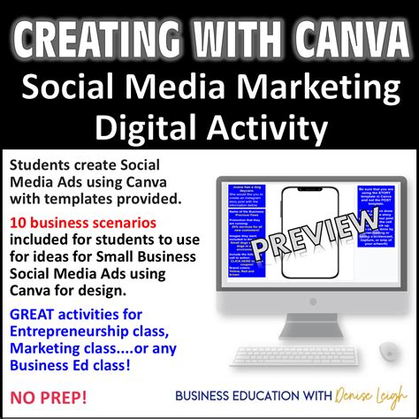 Canva Social Media Marketing Ads Posts Business And Marketing Class Fun