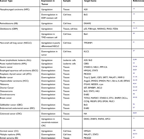 The Target Genes Of Mir 125b In Different Cancers Download Scientific