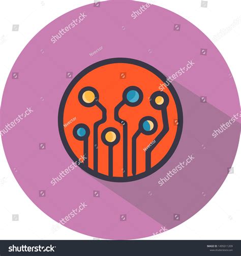Technology Connection Icon Vector Graphics Stock Vector Royalty Free