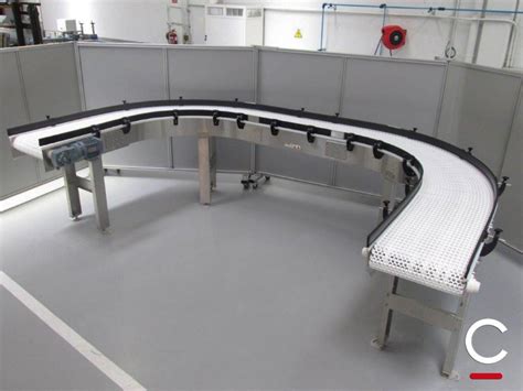 Transportador curvo de banda modular TCBM C300 Z10 M50 MD Camprodón