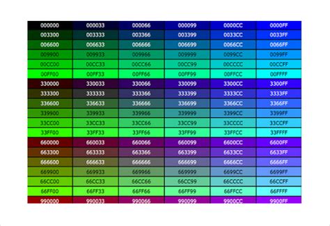 Color Chart In Css