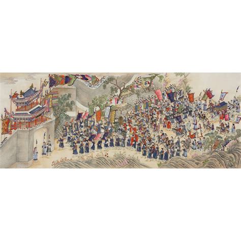 우주희 Woojoohee 禹周嬉 평안감사행차도 작품크기 83x200cm 축제의 한장면 같은 그림입니다 남녀노소