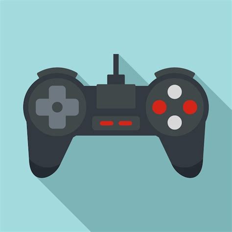 Ícone De Joystick De Jogo Preto Ilustração Plana Do ícone Vetor De