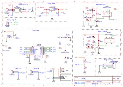 Esp12 Relay 2 Board Ac Dc Module Platform For Creating And Sharing Projects Oshwlab