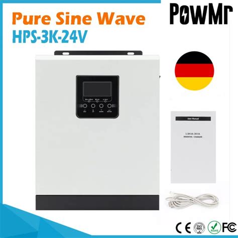 Powmr 2400W Hybrid Solar Inverter 220V 50A Pwm 3Kva Pure Sine Wave