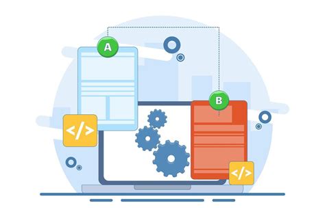 Ab Testing Concept Comparison Of Separate Wireframe Applications On