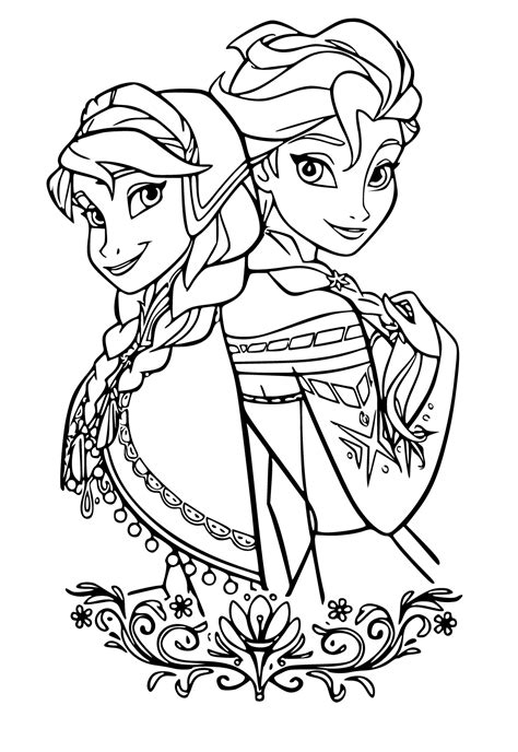 Elsa And Anna Coloring Bestfreecoloringpages