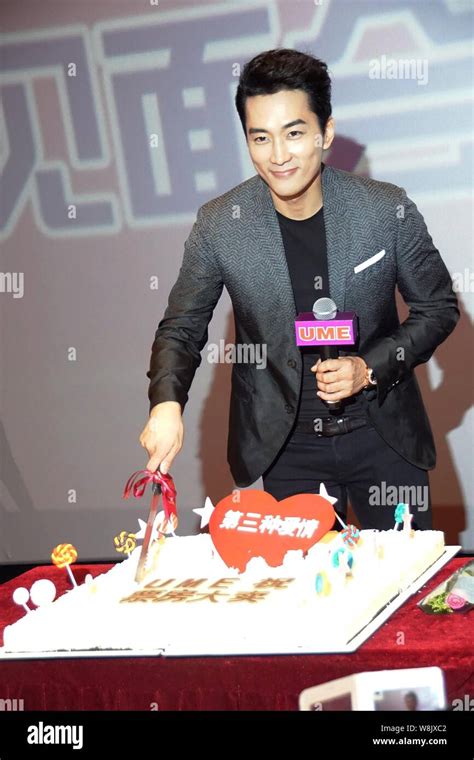 South Korean Actor Song Seung Heon Attends A Fan Meeting To Promote His