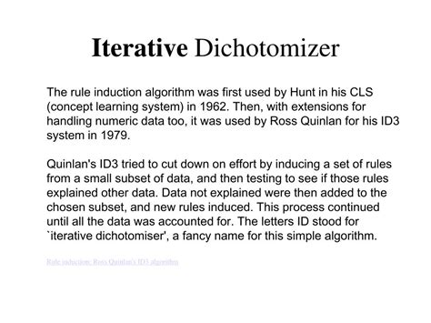 Ppt Rule Induction Ross Quinlans Id3 Algorithm Powerpoint
