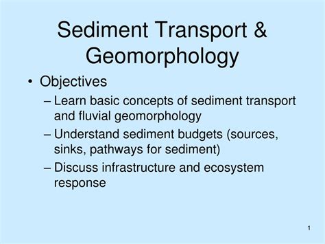 Ppt Sediment Transport And Geomorphology Powerpoint Presentation Id